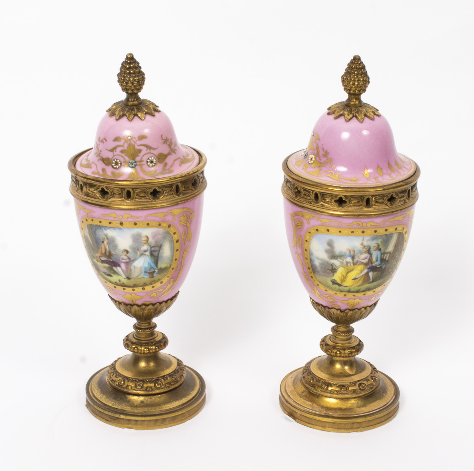 Antique Pair Sevres Pink | Ref. no. 08142 | Regent Antiques